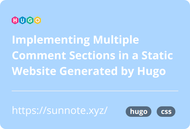 Implementing Multiple Comment Sections in a Static Website Generated by ...